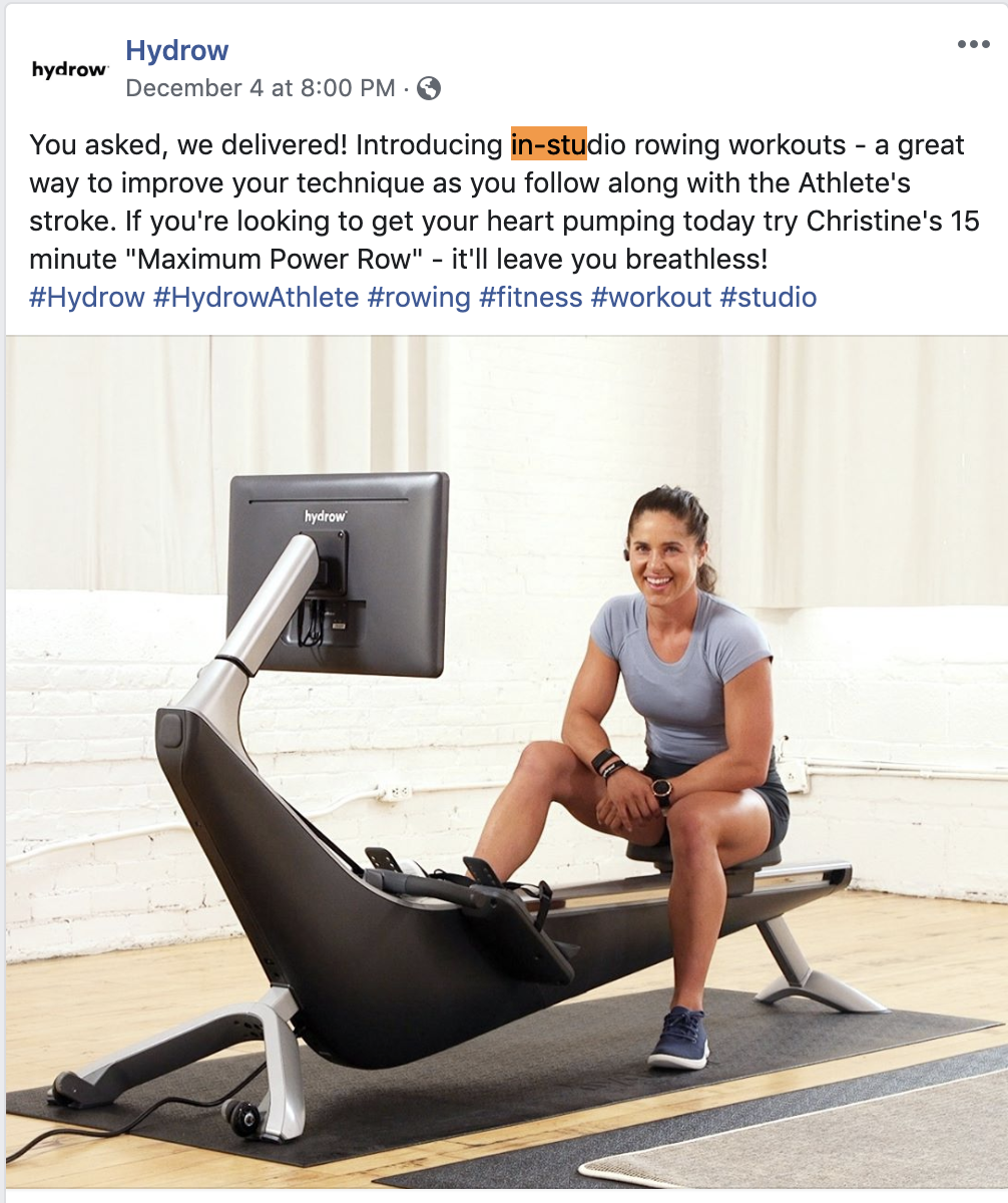 Hydrow introduces indoor in-studio rowing workouts - Home Fitness Buddy